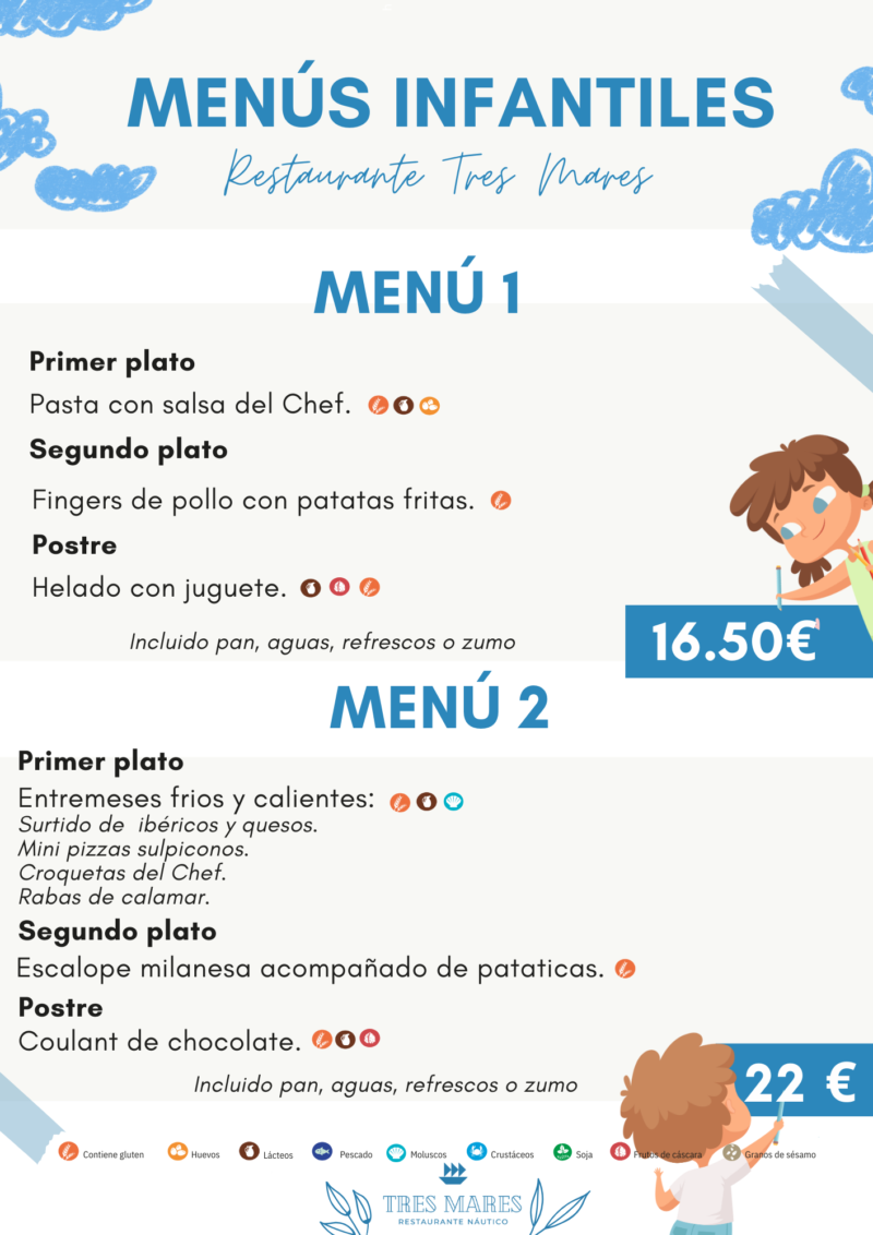 Menú Infantil - Tres Mares